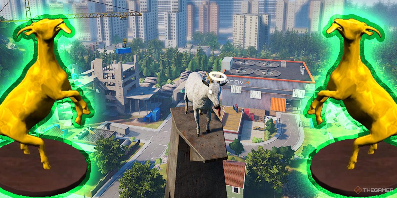 Where To Find All Trophies In The GoatVille Level In Goat Simulator - Fyuu